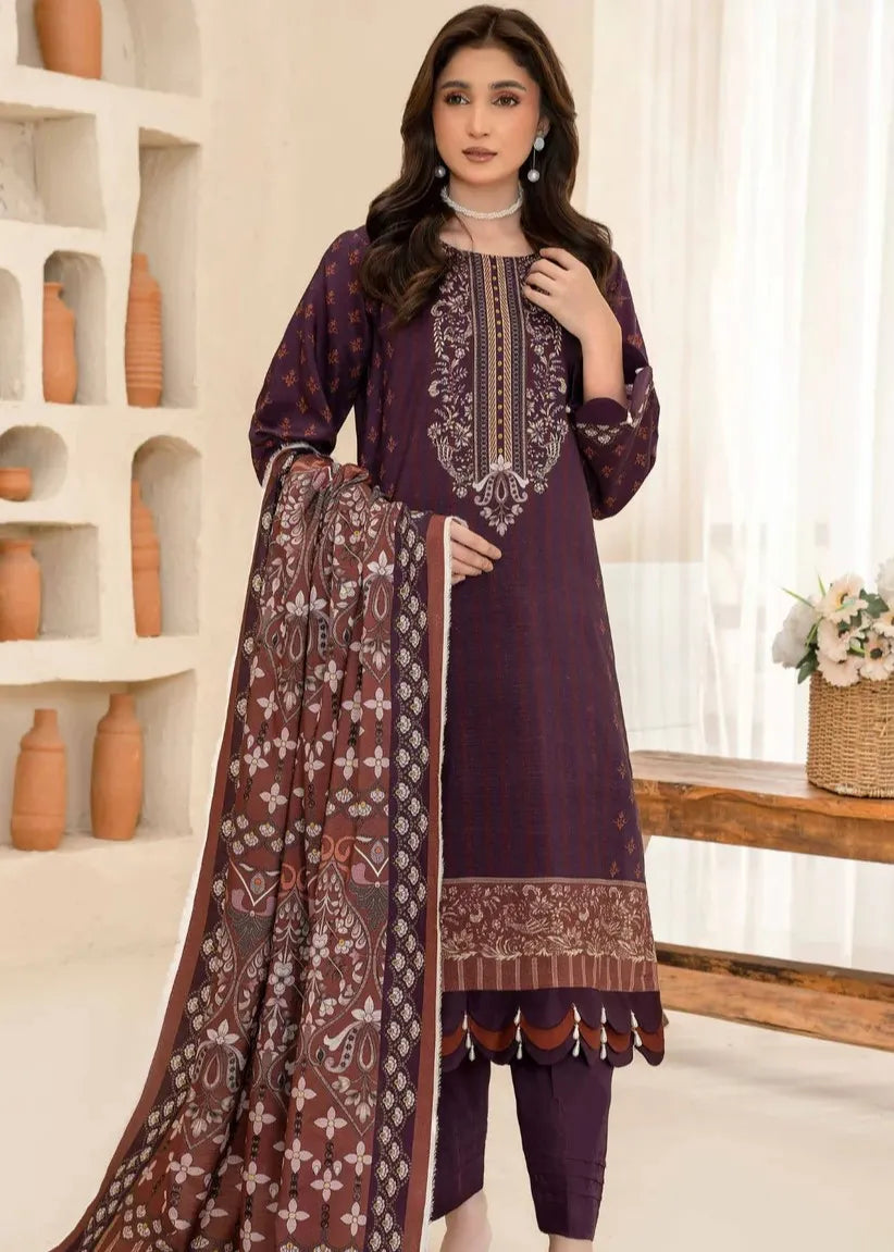 LA'HIRA BY BIN ILYAS EMBROIDERED 3PC SUIT 207A – FivestarCloth & Designers